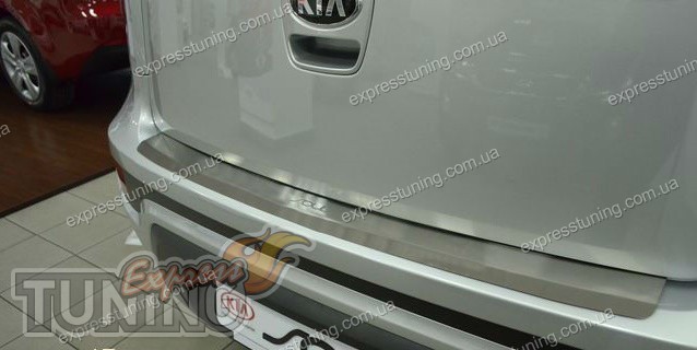 Накладка на задний бампер Киа Соул 1 (защитная накладка бампера Kia ...