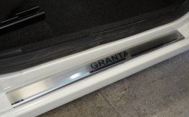 Накладки на пороги Лада Гранта (защитные накладки Lada Granta) Nataniko ...