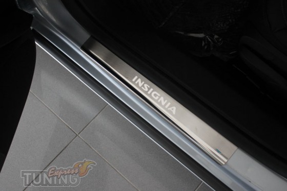 Накладки на пороги Опель Инсигния 1 (защитные накладки Opel Insignia 1 ...